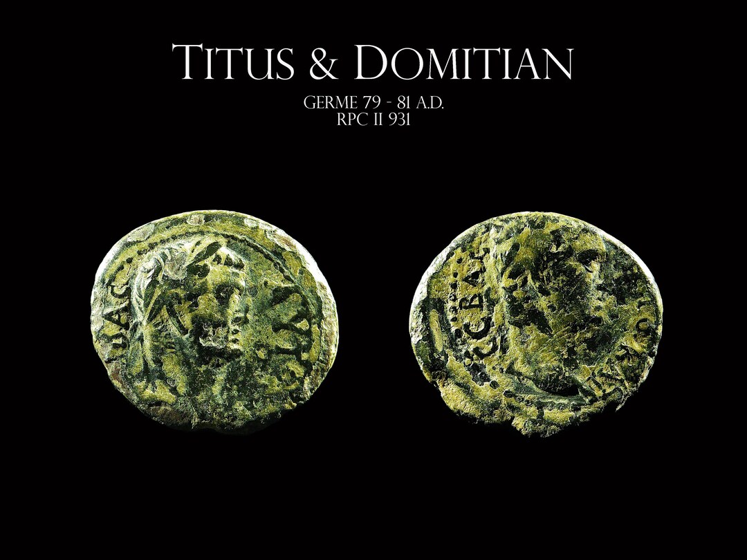 Real Ancient Roman Coin - Titus and Domitian Germe 79 - 81 A.D. - Etsy