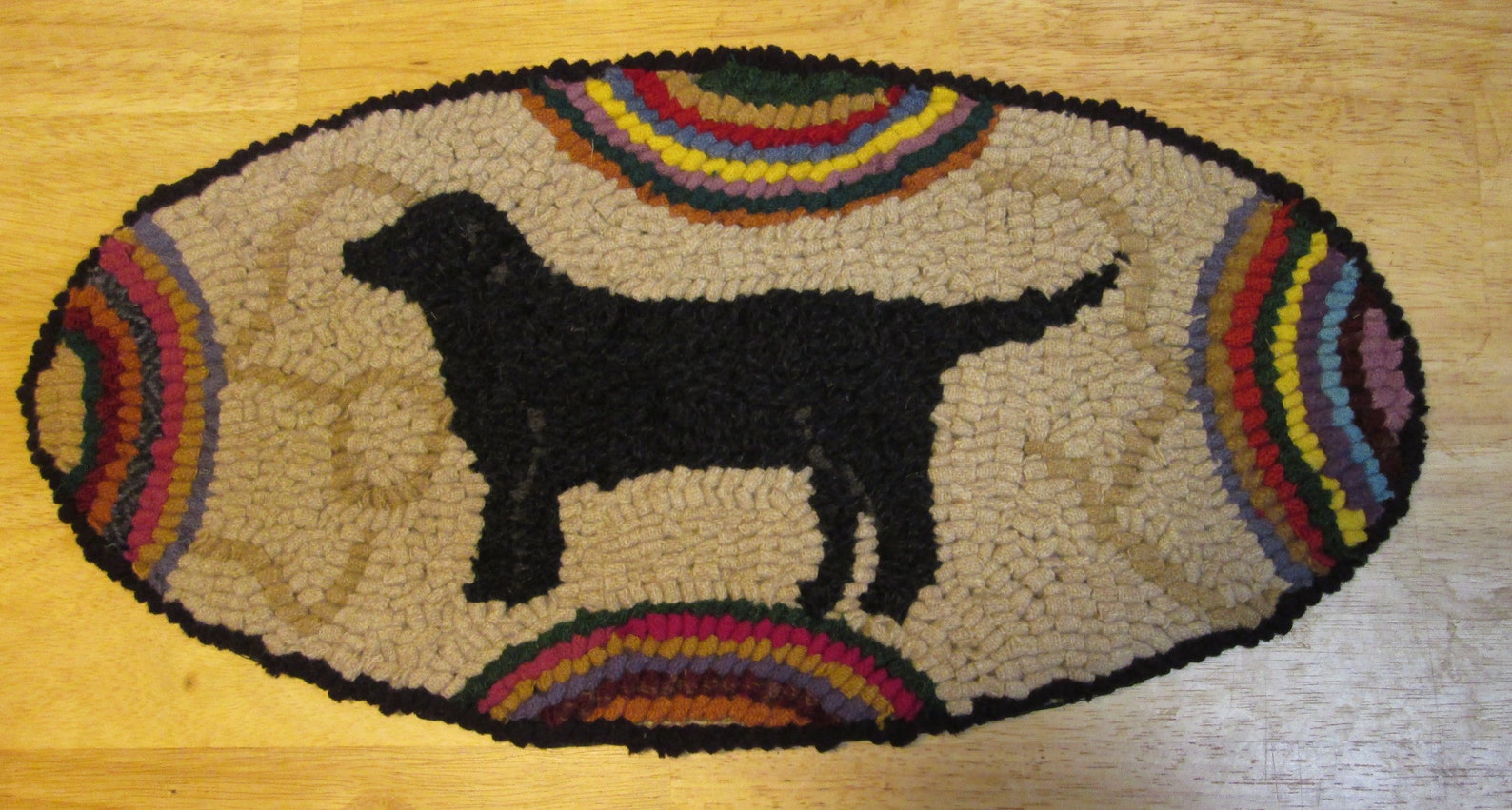 Black or Chocolate Labrador Dog Primitive Rug Hooking Kit With | Etsy