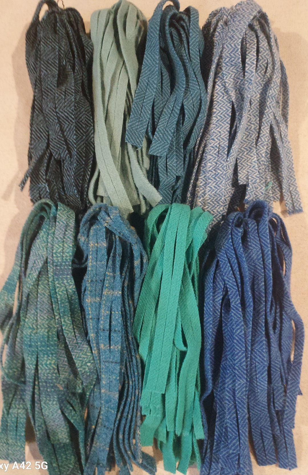 200 8 Royal Caribbean Felted Rug Hooking or Punch Needle Wool Fabric ...