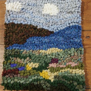 Beginner Abstract Landscape Rug Hooking Kit With 8 Wool - Etsy