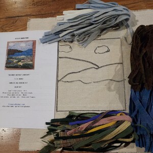 Beginner Abstract Landscape Rug Hooking Kit With 8 Wool - Etsy