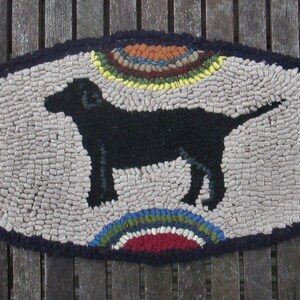 Black or Chocolate Labrador Dog Primitive Rug Hooking Kit With - Etsy