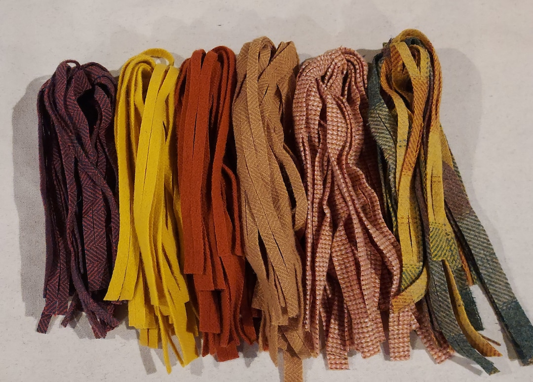150 #8 Summer Into Fall Felted Rug Hooking or Punch Needle Wool Fabric ...