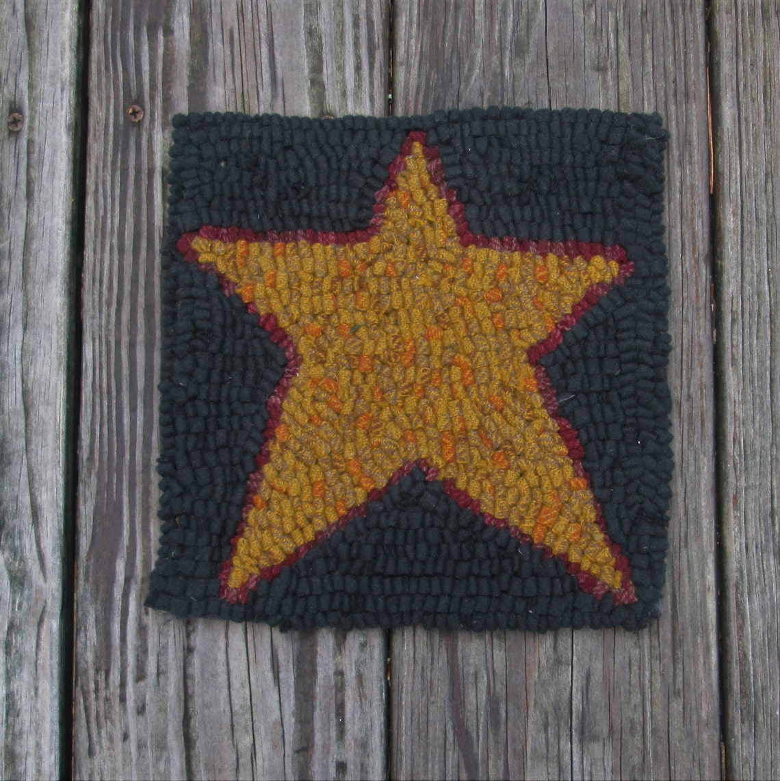 Beginner Very Primitive Star Rug Hooking Kit With 8 Cut Wool | Etsy