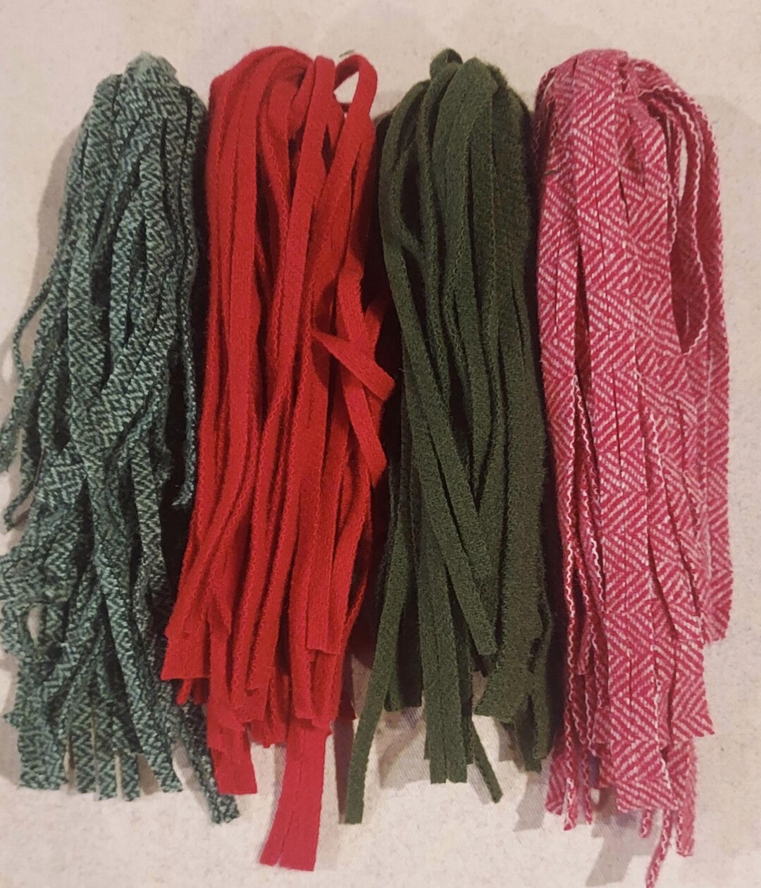 100 #6 Candy Canes and Christmas Trees Felted Rug Hooking or Punch ...