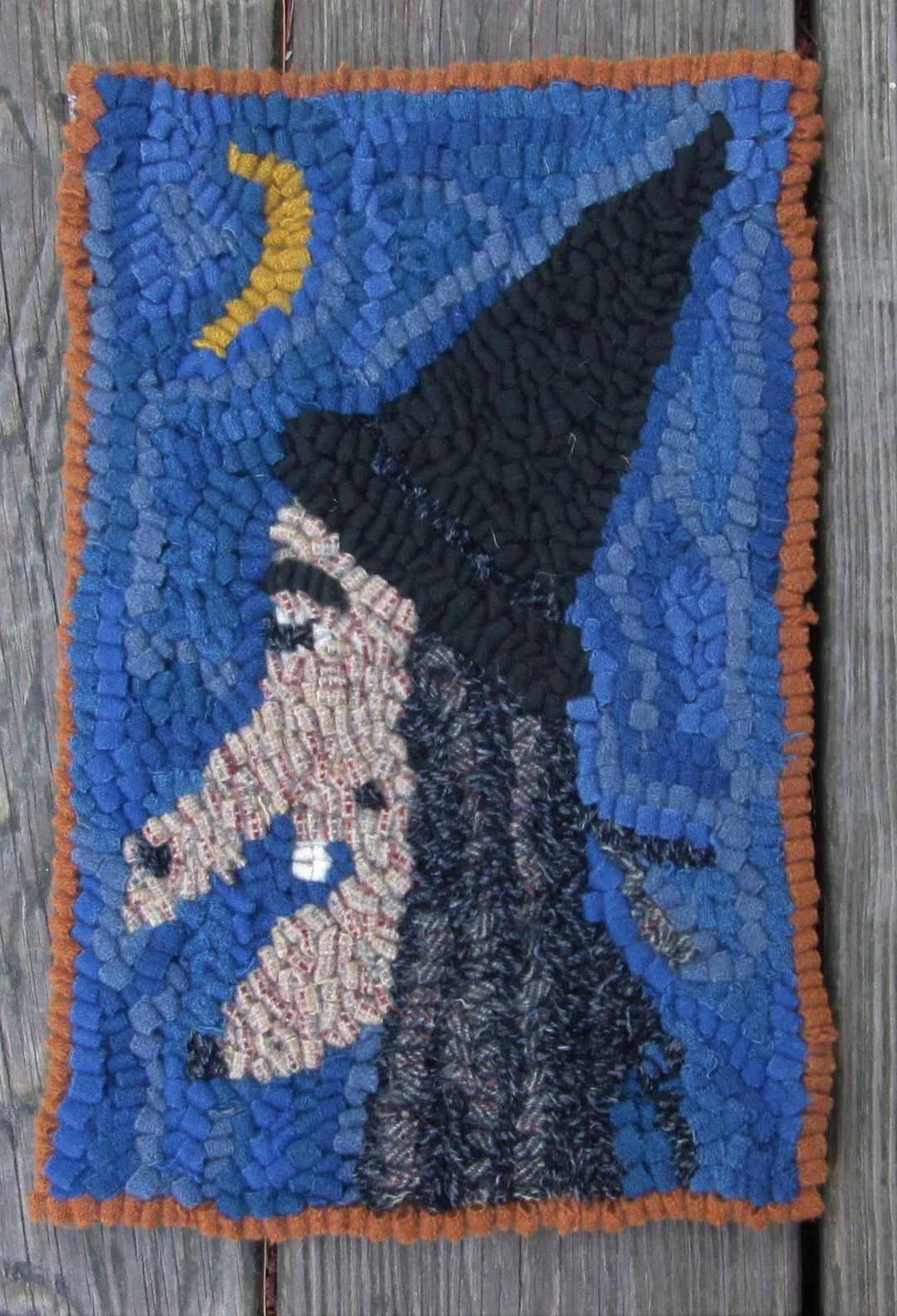 CLEARANCE SALE: Wicked Witch Primitive Rug Hooking Kit With #8 Cut Wool ...