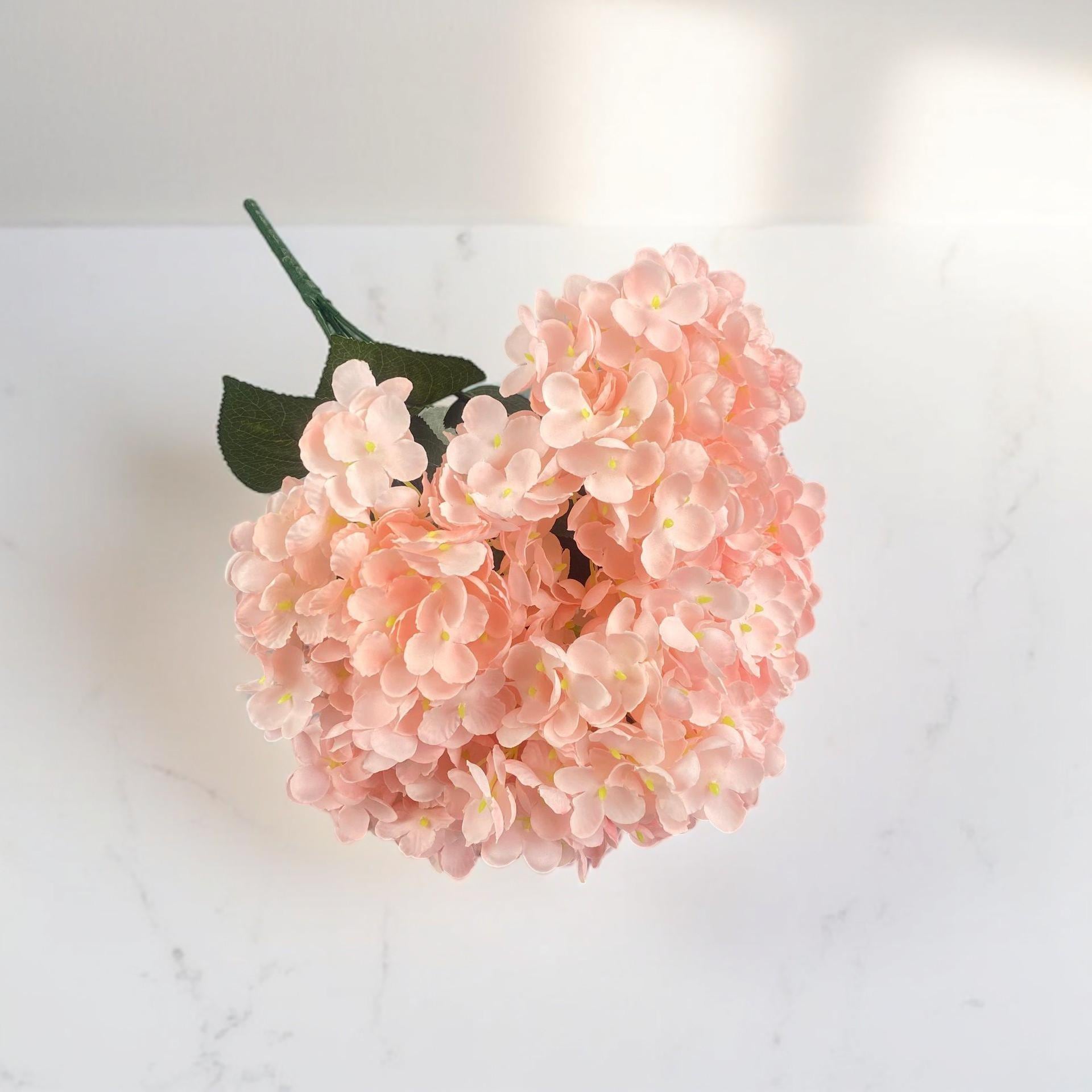 5 Heads Real Touch Huge Hydrangea Stem | Realistic Artificial Hydrangea ...
