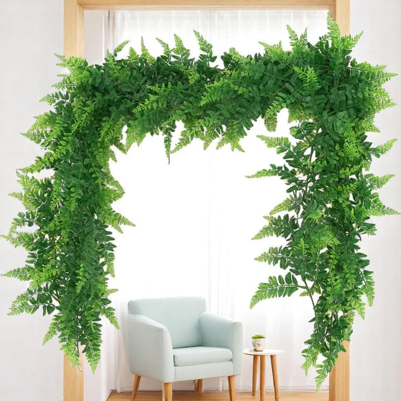 170cm Artificial Hanging Fern Vine | Fake Tropical Greenery Plant for ...