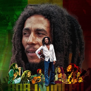 Bob Marley - Reggae - Jamaica - Wall Decor - Music Poster - Graphic ...