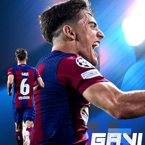 Gavi - Football Poster - Soccer Poster - Football Print - Soccer Print ...