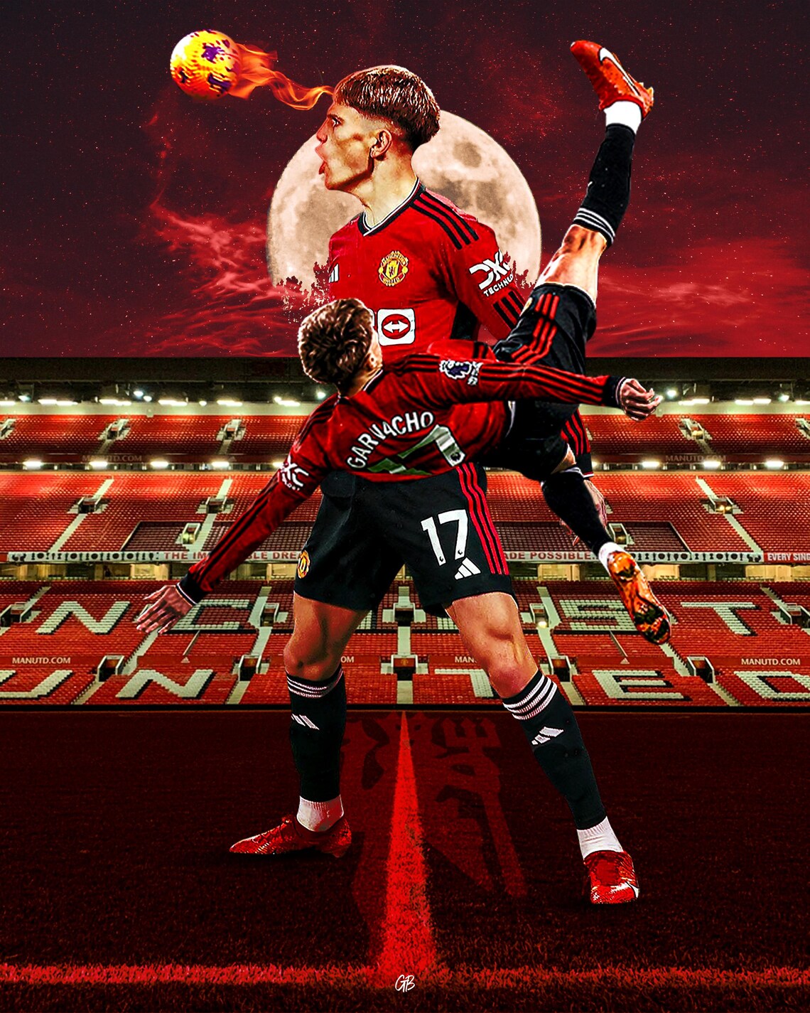 Alejandro Garnacho - Football Poster - Soccer Poster - Football Print ...