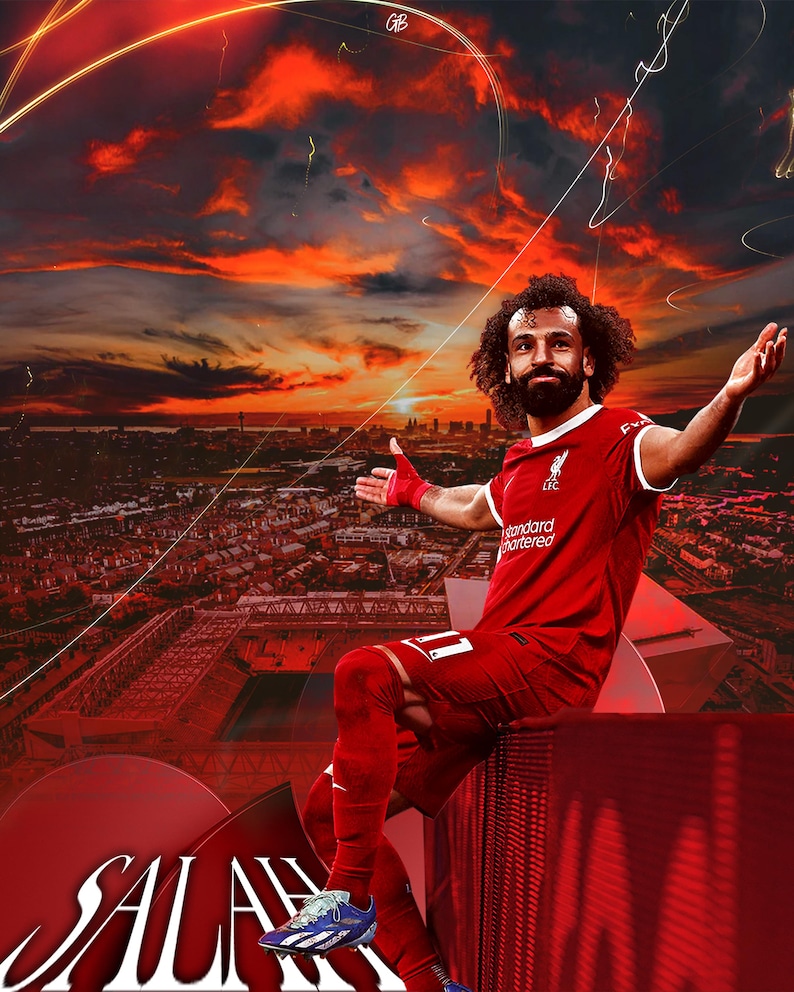 Mo Salah - Football Poster - Soccer Poster - Football Print - Soccer ...