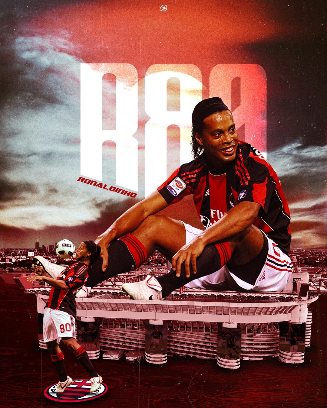 Ronaldinho - Football Poster - Soccer Poster - Football Print - Soccer ...