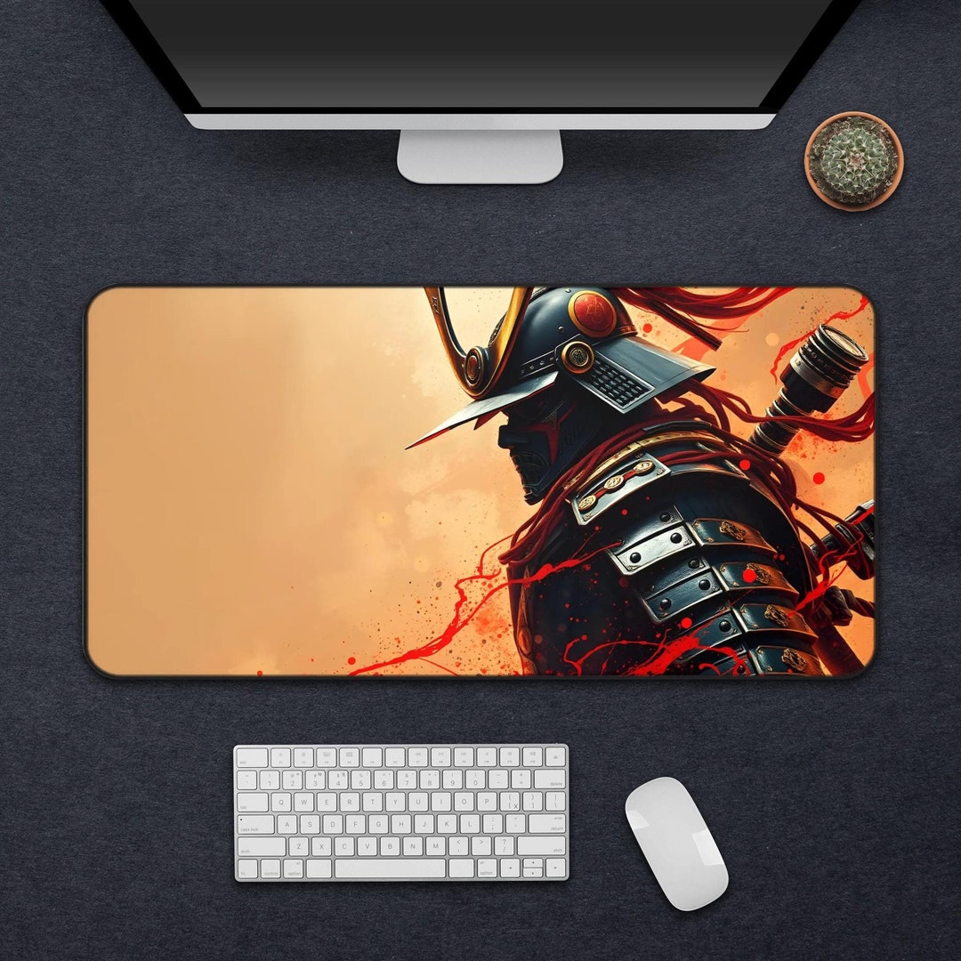 Samurai Mousepad, Large Gaming Mouse Pad, Artistic Deskmat for Home ...