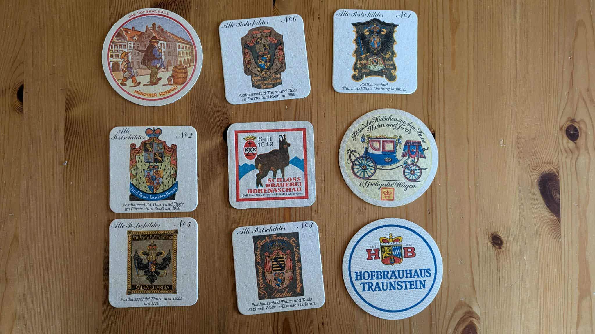 Vintage German Beer Coasters Brewery Hofbrau Lot of 40 Gift Packs ...