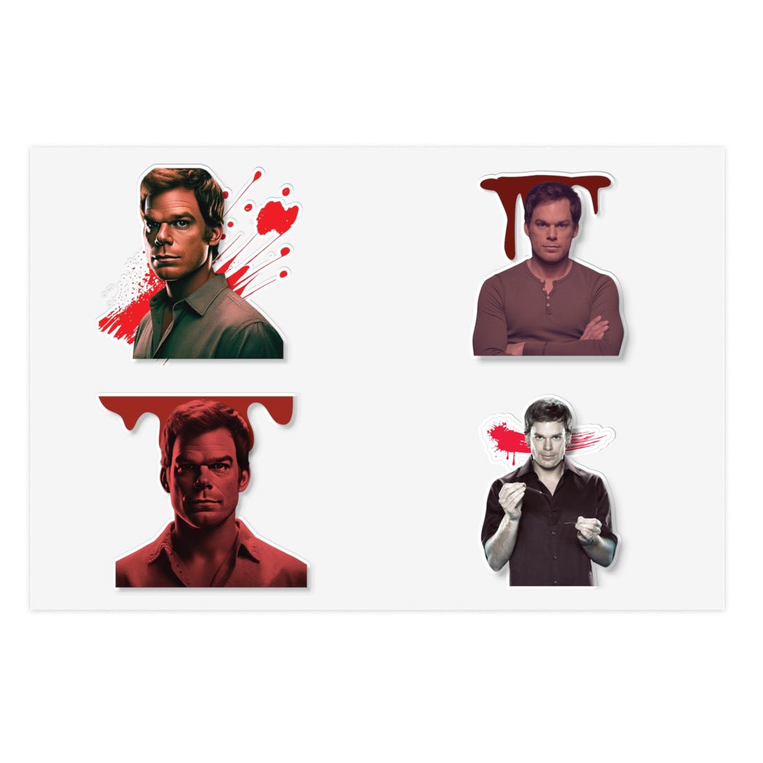 Dexter Morgan, Sticker Sheet, Vinyl Sticker Pack, Horror TV Fan Gift ...