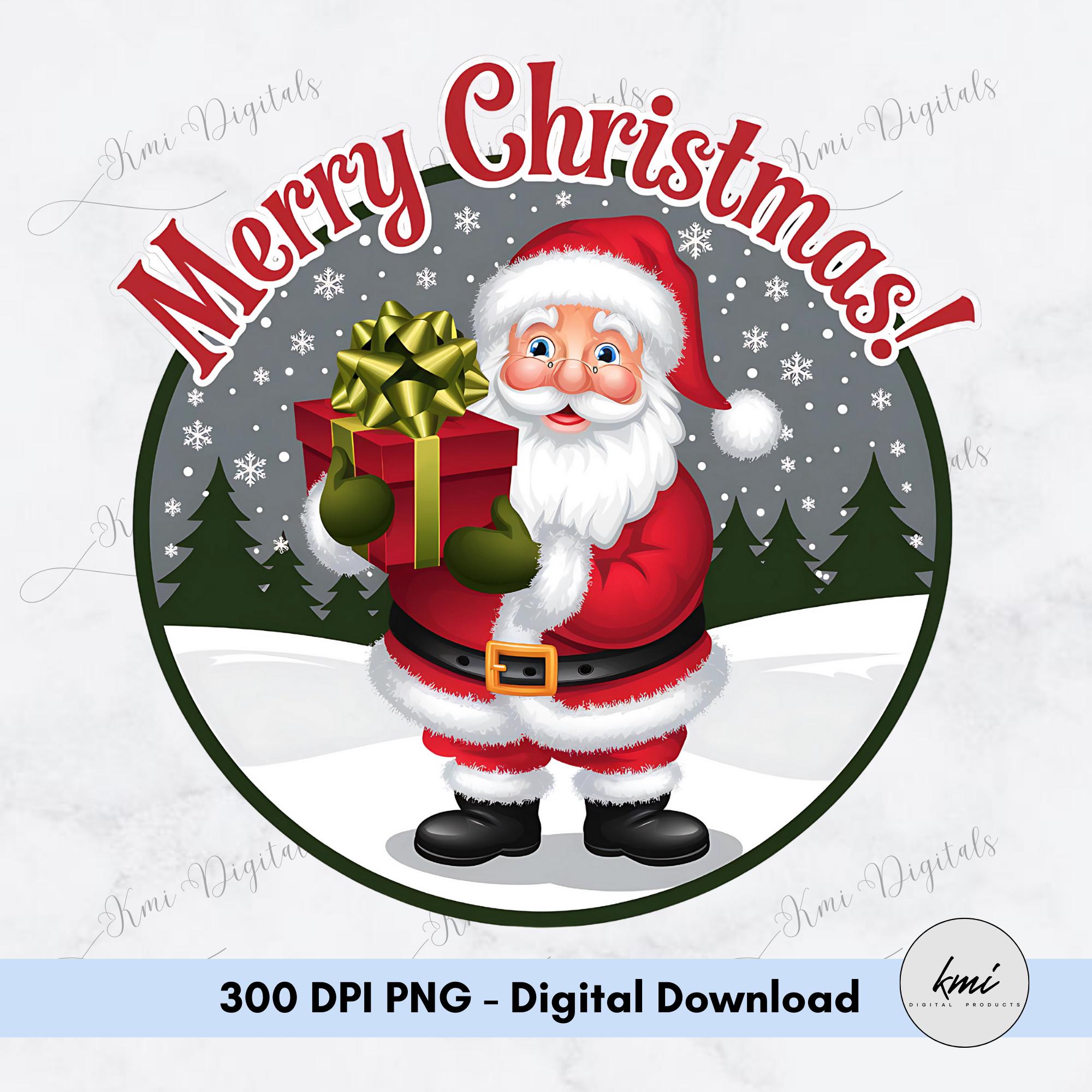 Santa Claus PNG, Sublimation Design Gift, Christmas Download ...