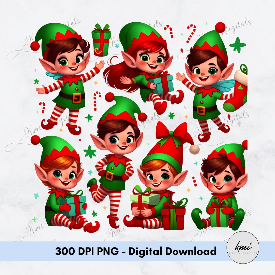 Holiday Elves, Santa Claus Little Helper, Santas Elves Png, Little ...