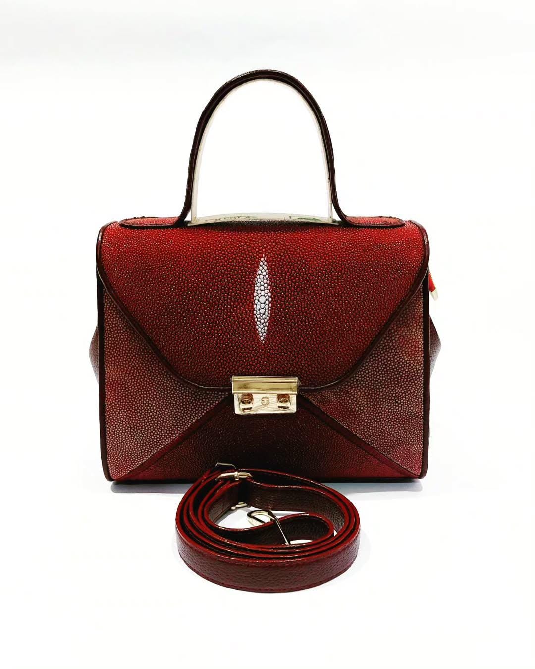 Modern Stingray Leather Tote | Minimalist Exotic Handbag | Handmade ...