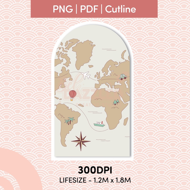 World Map Backdrop - Etsy