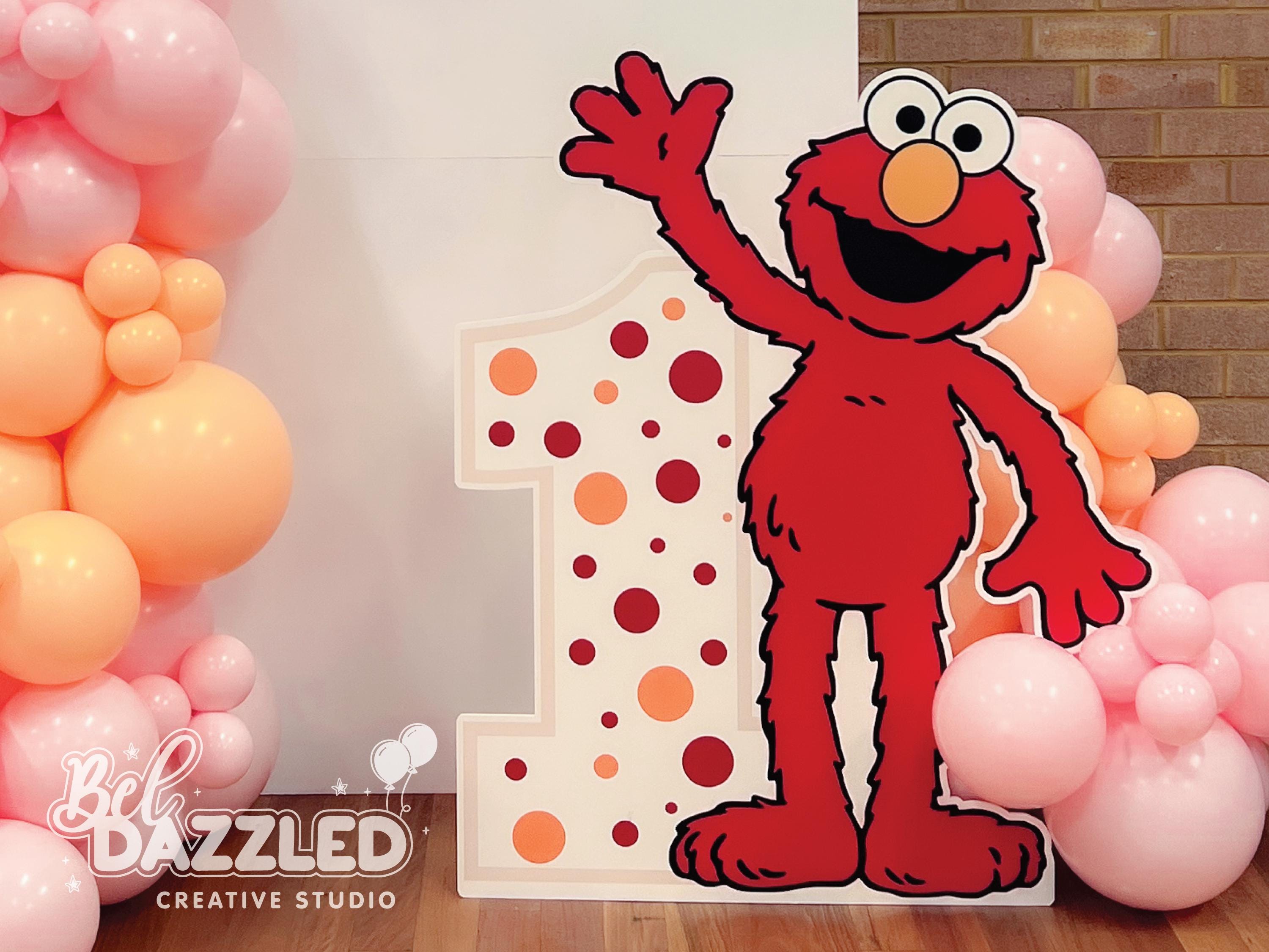 Elmo Number Birthday Decoration Lifesize Cutout Digital Download - Etsy