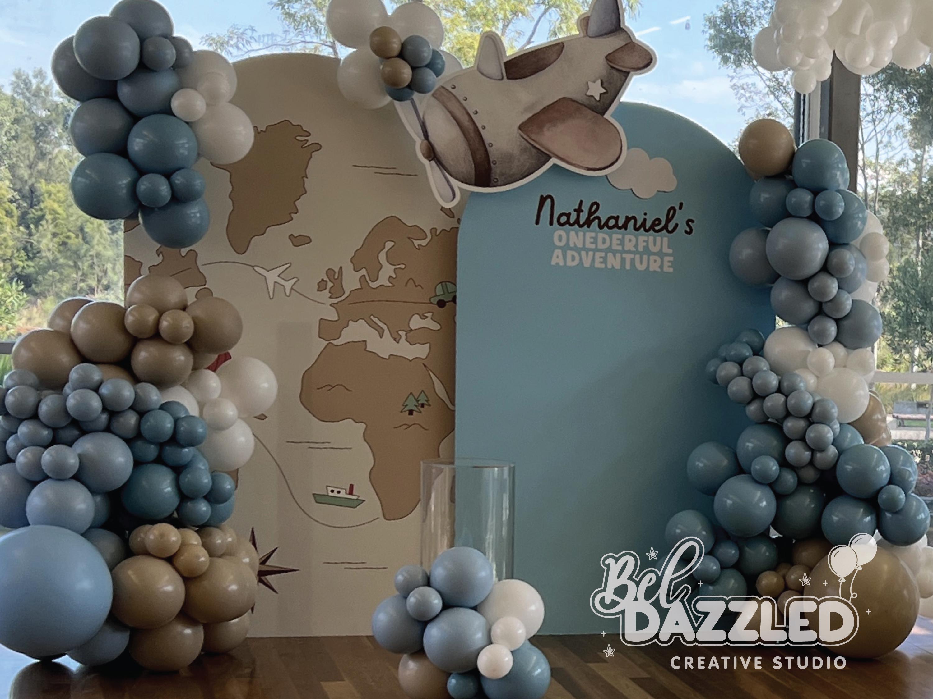 1.2x1.8m World Map Adventure Travel Theme Birthday Cutout Arch Backdrop ...