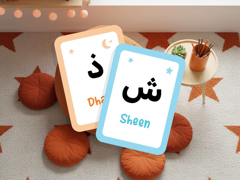 Arabic Alphabet Flashcards With Letter Positions | Printable Arabic ...