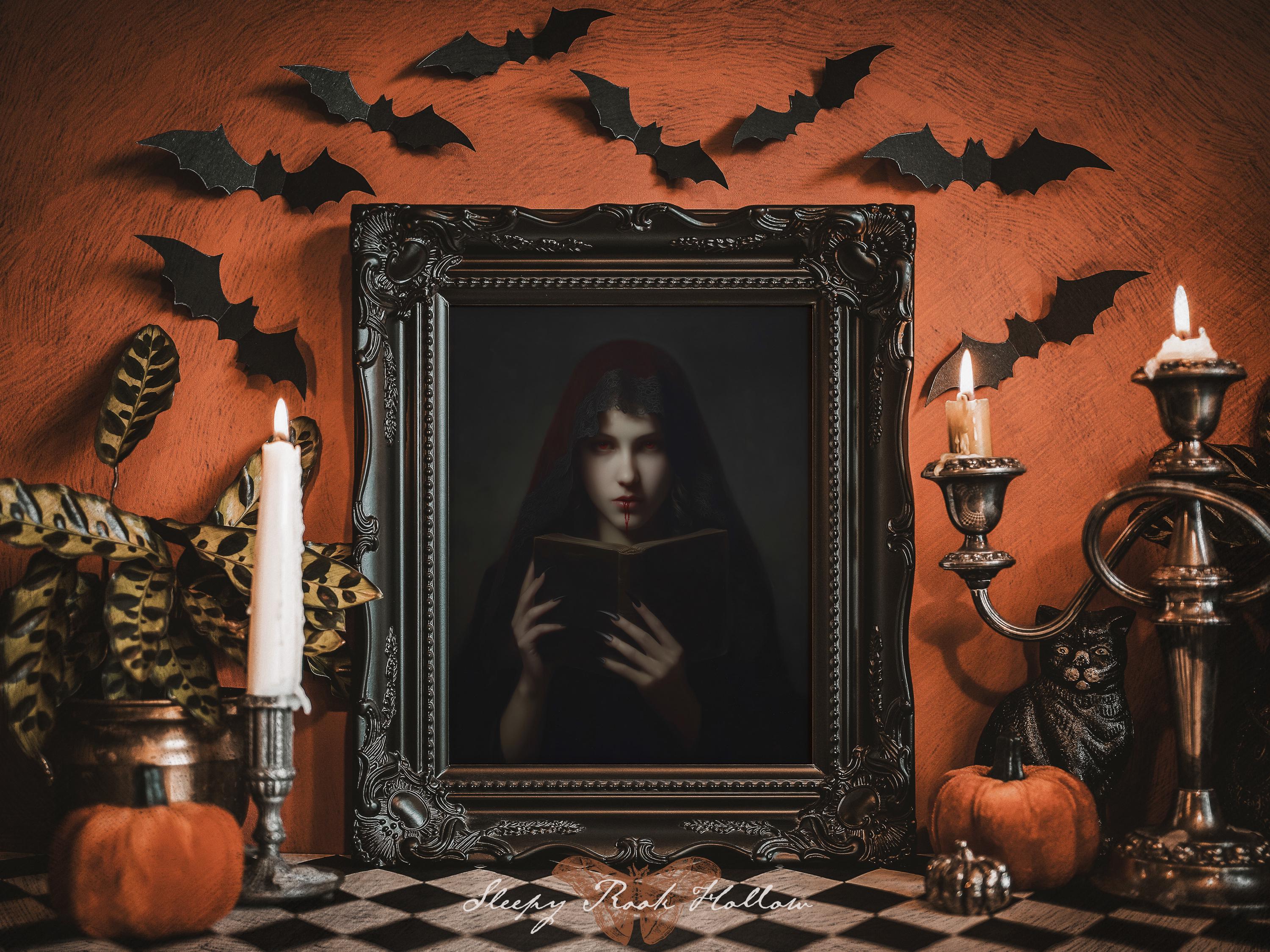 Vampire Scholar Art Printable: Dark Academia Gothic Decor (digital ...