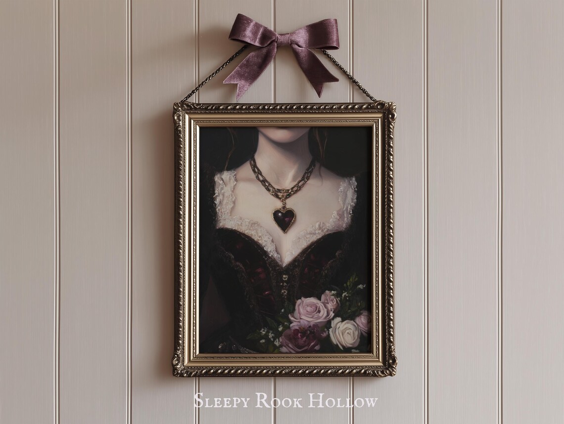 Victorian Lady | Moody Portrait Print, Dark Gothic Romance Decor ...