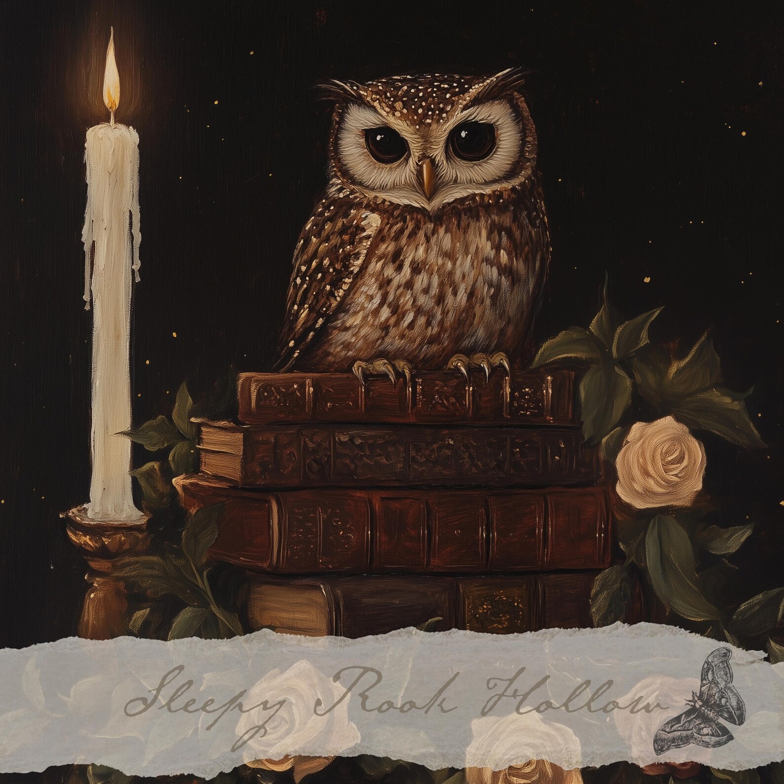 Cute Owl | Printable Wall Art, Moody Dark Academia Print, Cottagecore ...