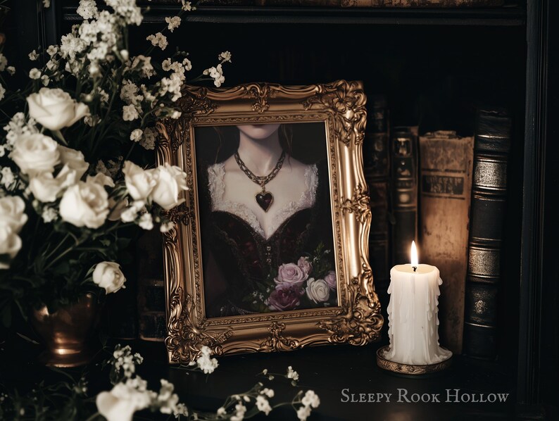 Victorian Lady | Moody Portrait Print, Dark Gothic Romance Decor ...
