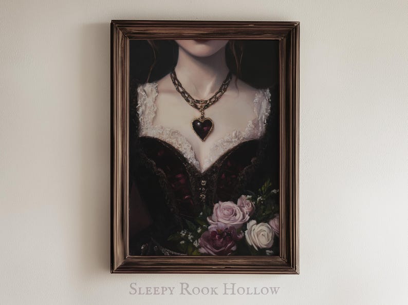 Victorian Lady | Moody Portrait Print, Dark Gothic Romance Decor ...