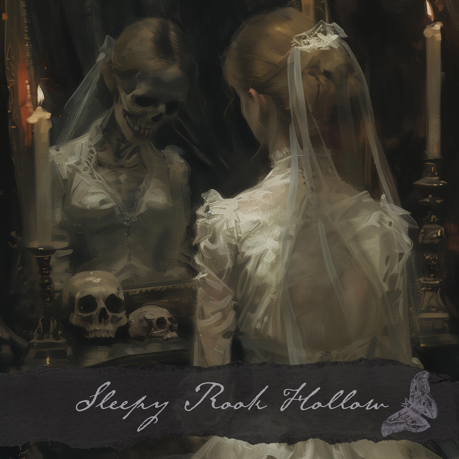 Skeleton Bride | Macabre Victorian Printable Wall Art, Moody Gothic ...