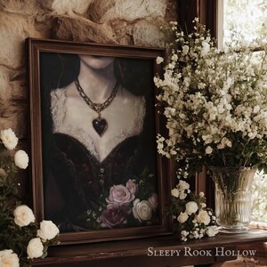 Victorian Lady | Moody Portrait Print, Dark Gothic Romance Decor ...