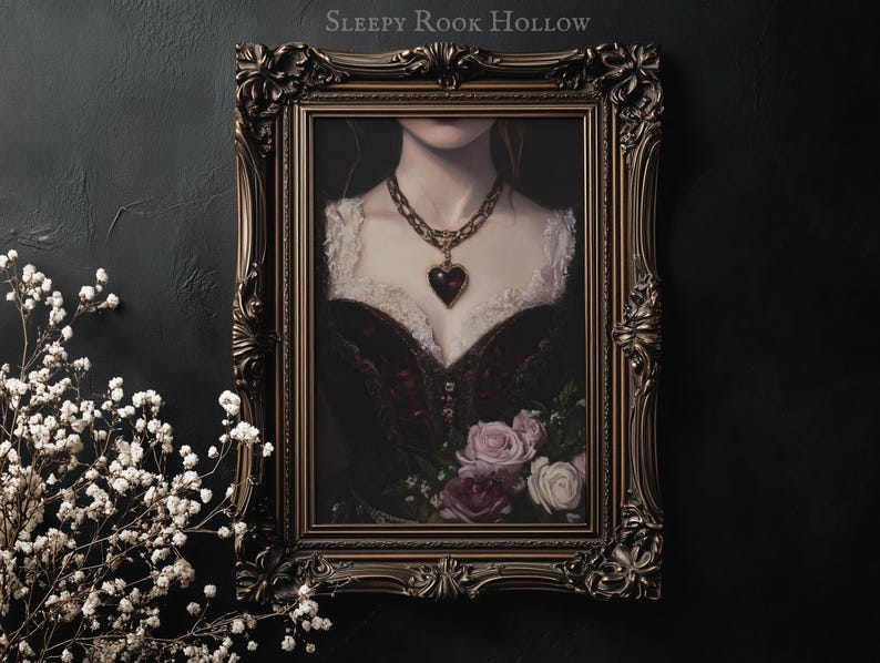Victorian Lady | Moody Portrait Print, Dark Gothic Romance Decor ...