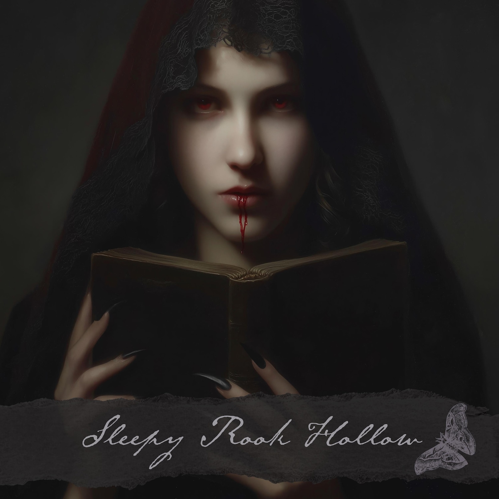 Vampire Scholar Art Printable: Dark Academia Gothic Decor (digital ...