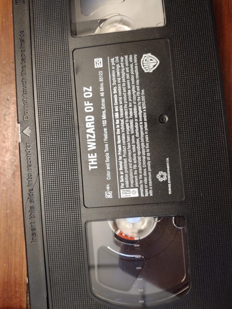 The Wizard of Oz VHS - Etsy
