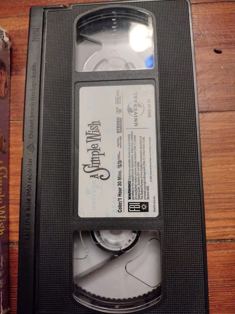 A Simple Wish VHS - Etsy