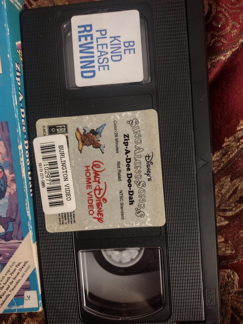 Zippity Doo Dah Sing Along VHS - Etsy