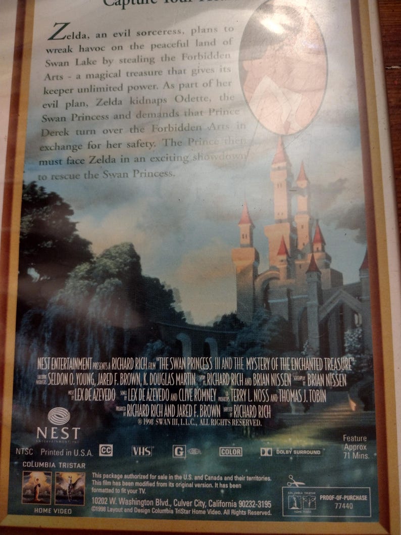 The Swan Princess 3 VHS - Etsy