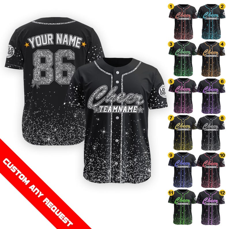 Custom Name Cheerleading Shirt for Cheerleader, Personalized Glitter ...