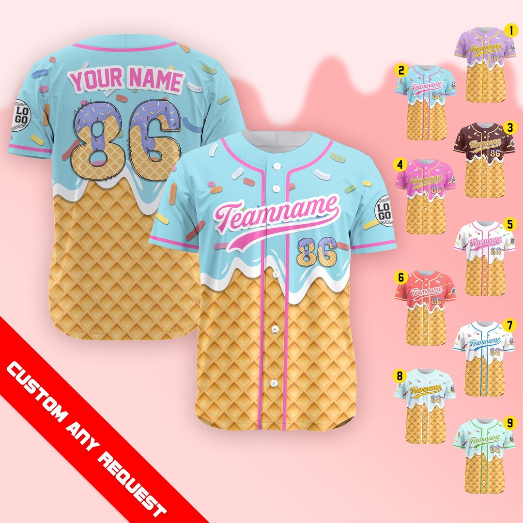 Personalized Sprinkle Drip Baseball Jersey for Men Women Youth Kid ...