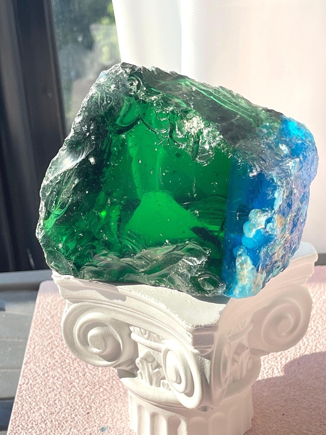 Rough Natural Andara | Bi-color - "earth Hybrid" Ocean Blue Forest ...