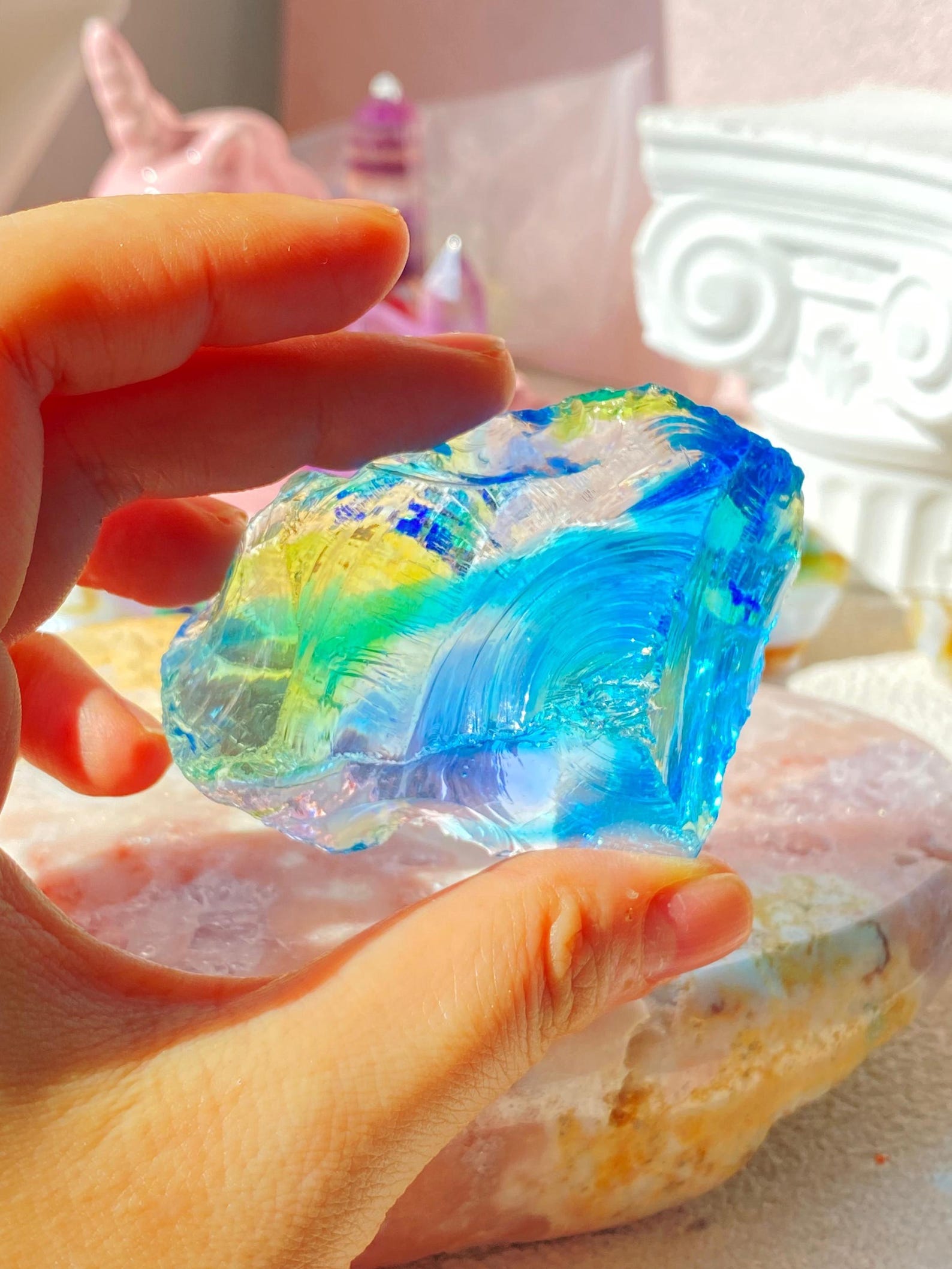 Healing Crystal, Rainbow Ocean Cyan Andara | Rare | Infinite and ...