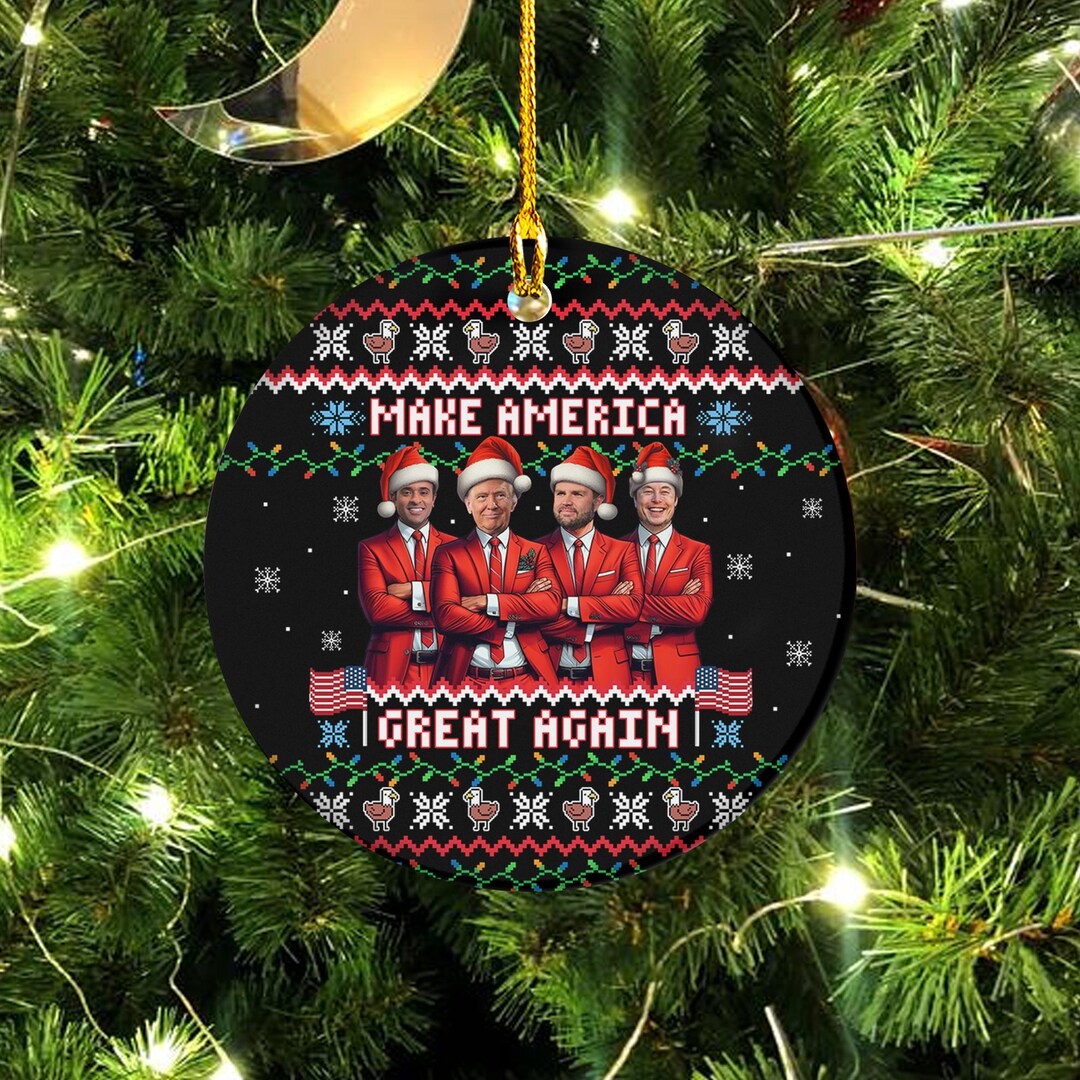 Trump Make America Great Again Christmas Ornament, President Trump ...