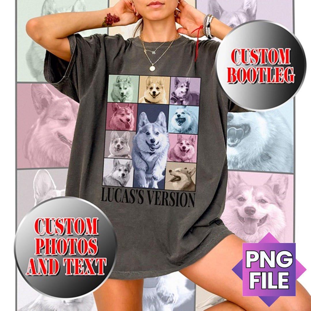 Custom Dog Eras Tour PNG Download, Custom Pet's Version, Custom Your ...