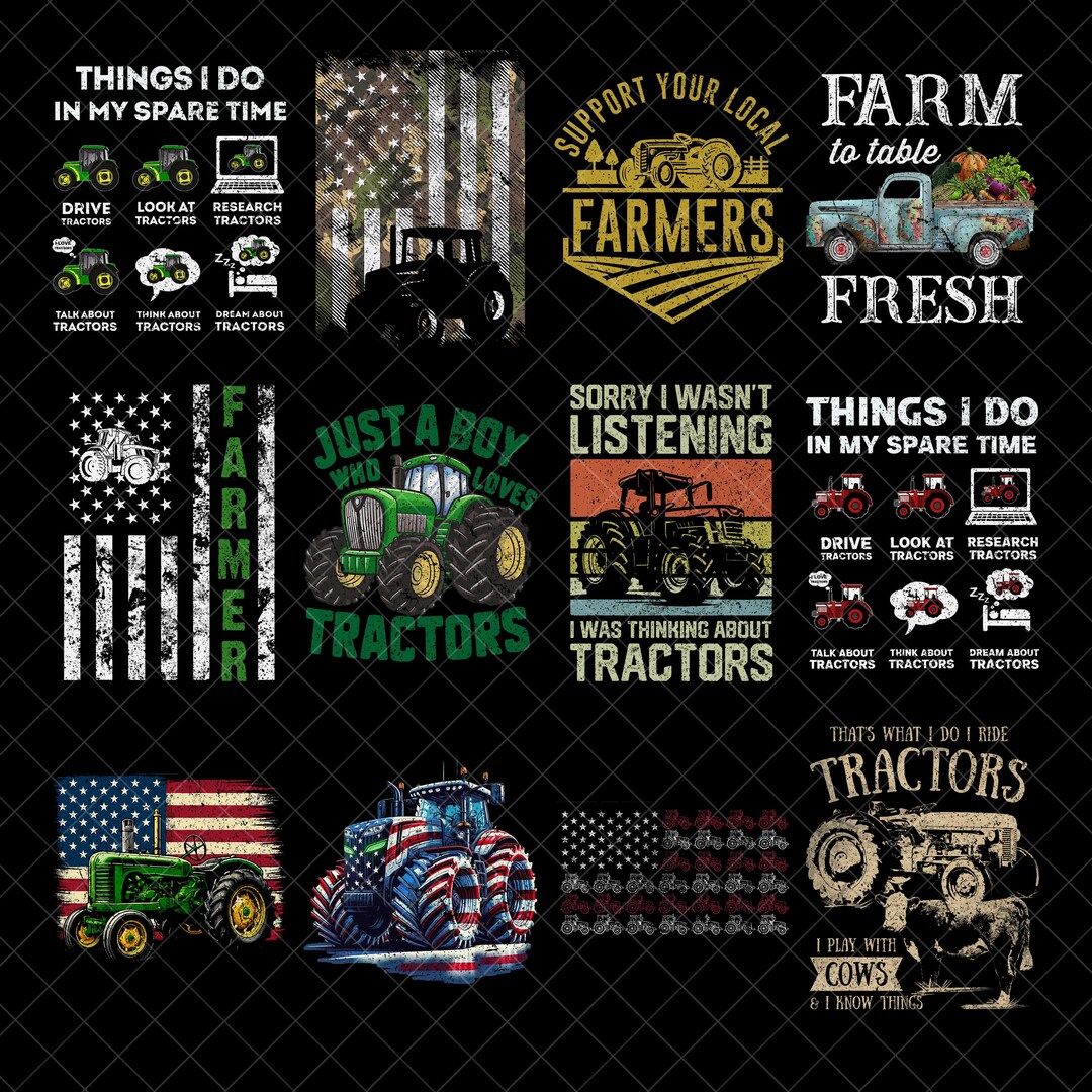 Green Tractor Png, Sublimation Design, Tractors Png, Farm Digital Image ...