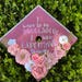 Pink Glitter Grad Graduation Cap Topper Floral Bling Custom Quote - Etsy