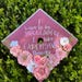 Pink Glitter Grad Graduation Cap Topper Floral Bling Custom Quote - Etsy
