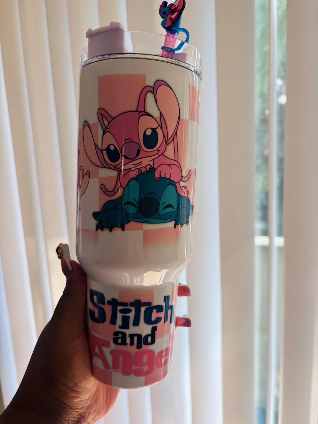 Pink and Blue Monster 40oz Tumbler - Etsy